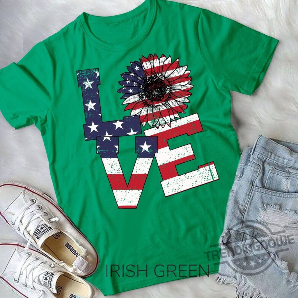 Love Sunflower American Flag Happy 4th Of July Gift For Family Shirt ... Love Sunflower American Flag Happy 4th Of July Gift For Family Shirt ...