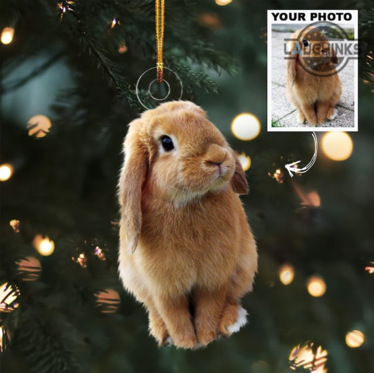 Rabbit Ornaments Custom Rabbit Photo Acrylic Ornament Personalized ...