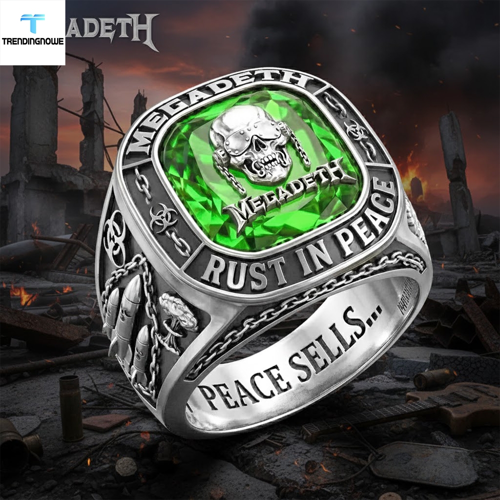 Megadeth Rust In Peace Collector Ring Heavy Metal Gift For Fans ...