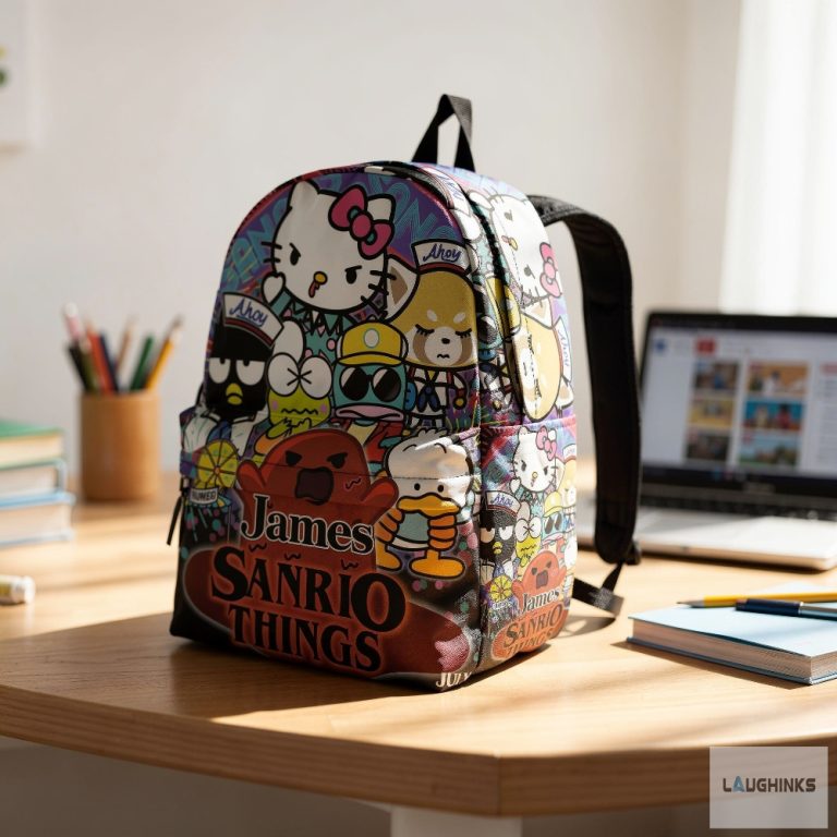 Custom Name Hello Kitty Sanrio Stranger Things Backpack - HUGE ...