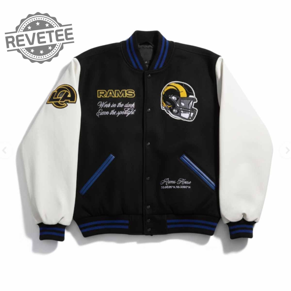 2025 Los Angeles Rams Rivalries Varsity Jacket Mens Womens